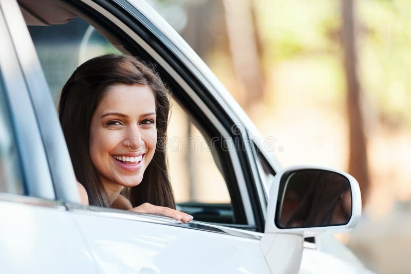 Happy driving girl stock photo. Image of drive, positivity - 28932376