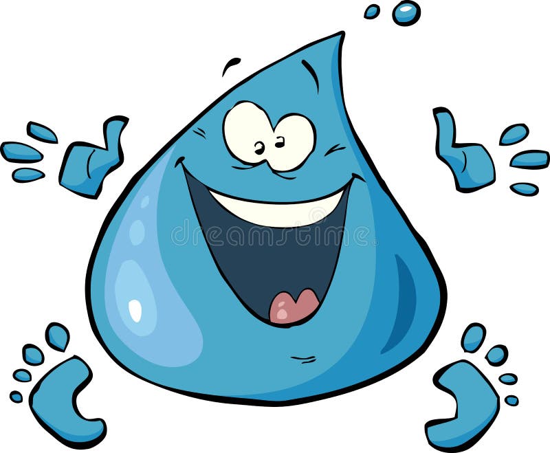 Happy Drop of Water - Vector Stock Vector - Illustration of happy ...