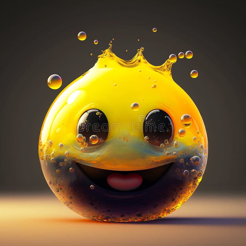 HAPPY DROP EMOJI - AI GENERATED Stock Photo - Image of emoji, chat ...