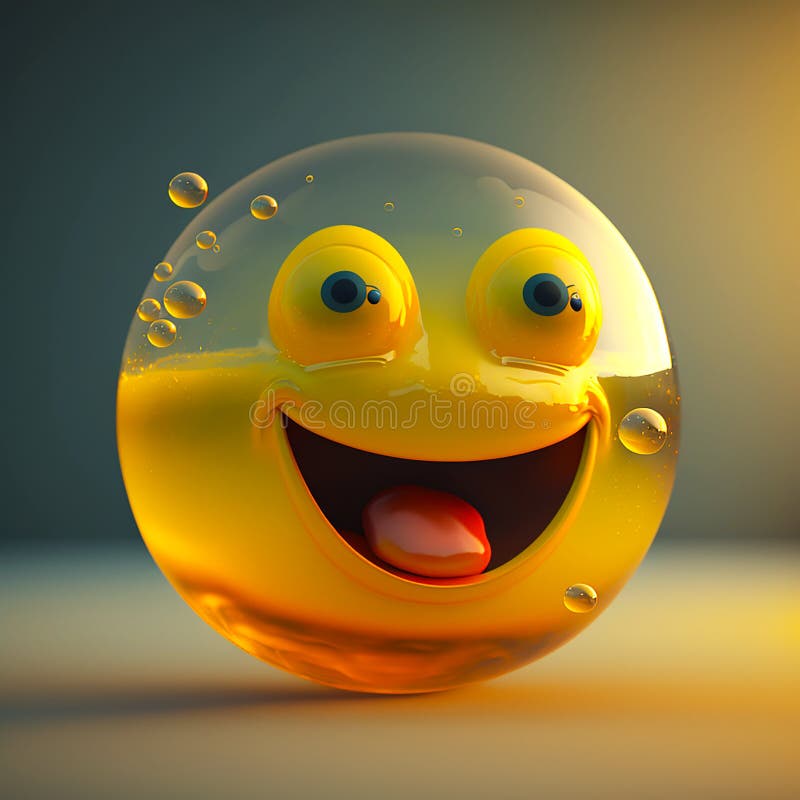 Happy Drop Emoji - Ai Generated Stock Illustration - Illustration of ...