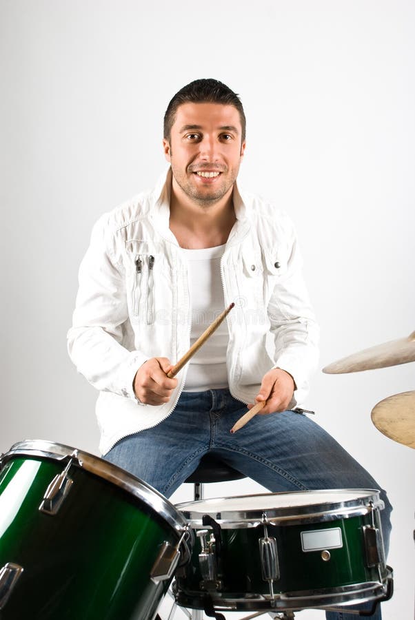 Young Teen Drummer stock image. Image of smiling, drummer - 3687285