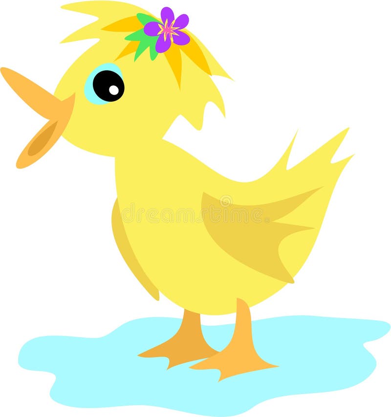 Happy Duck stock vector. Illustration of decorate, sweet - 15204281