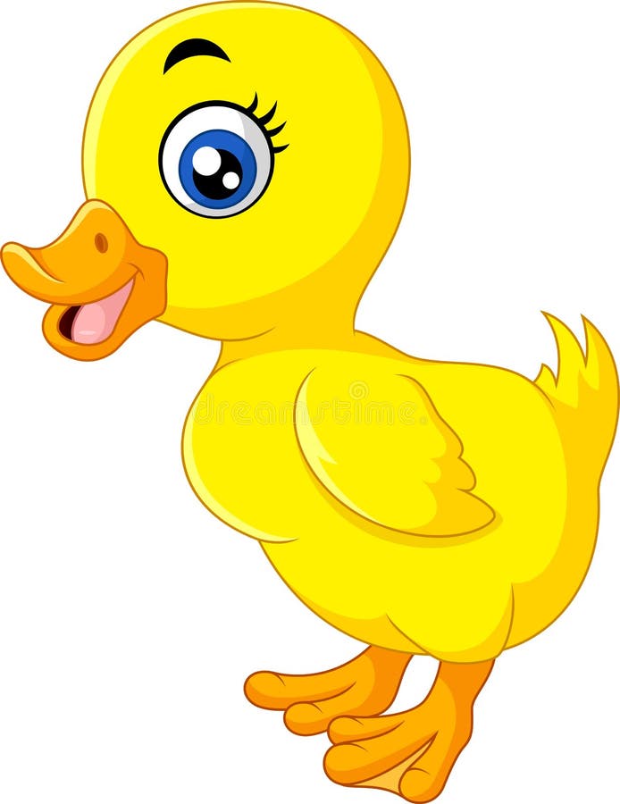 Happy duck cartoon stock vector. Illustration of wildlife - 75780695