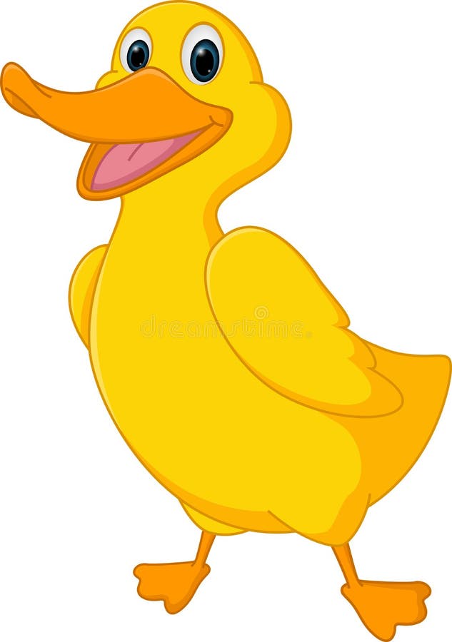 Happy duck cartoon stock vector. Illustration of bright - 48296107