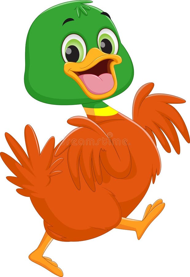 Happy duck cartoon stock vector. Illustration of duckling - 72178596