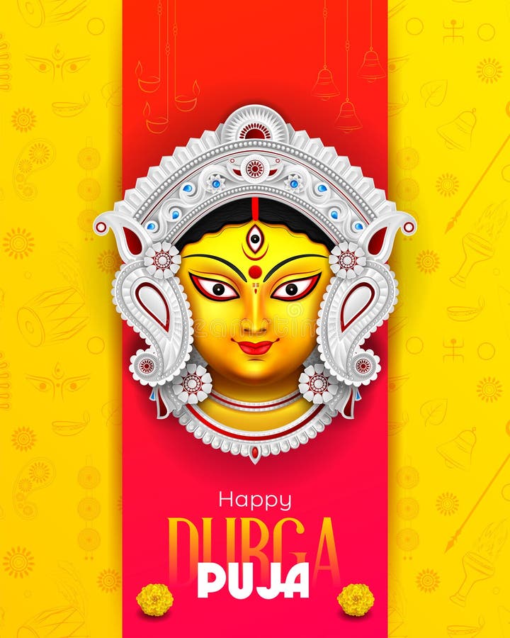 Happy Durga Puja Banner Social Media Post Template Design Stock Vector ...