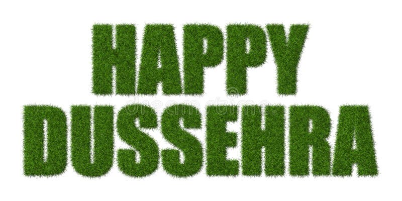 Happy Dussehra Bold Grass Text Stock Photo - Image of calligraphy, font ...