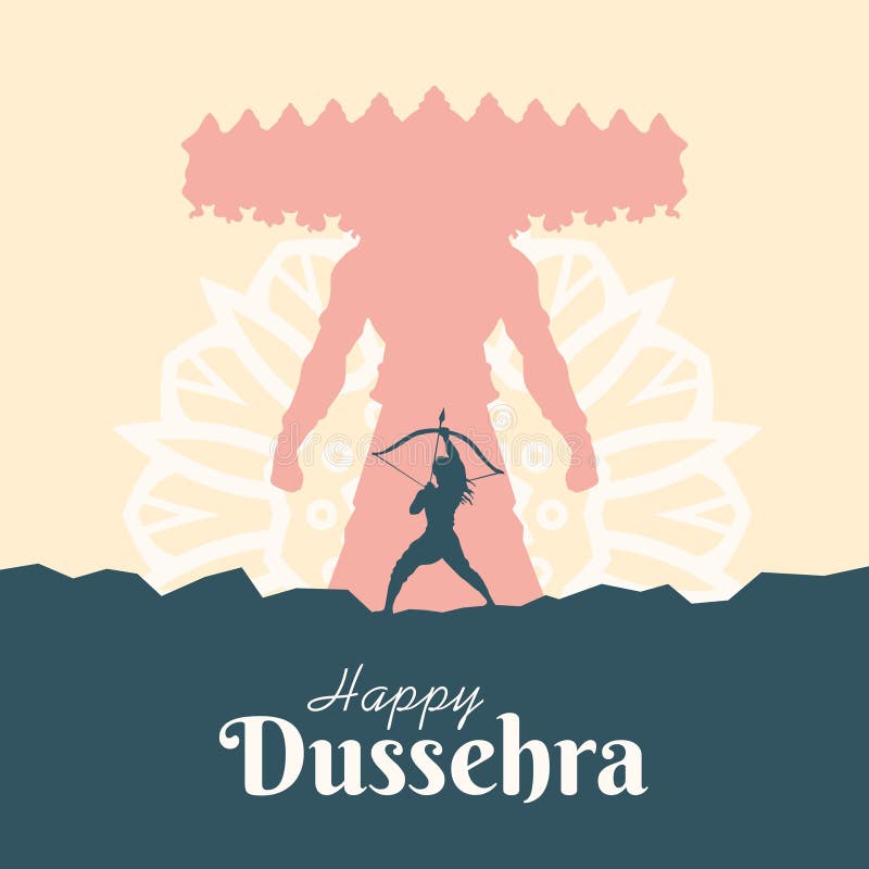 Happy Dussehra Post Template Vector Stock Vector - Illustration of jain ...