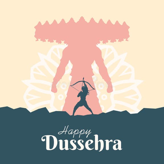Happy Dussehra Post Template Vector Stock Vector - Illustration of jain ...