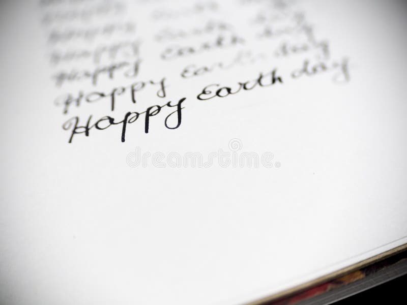 Happy Earth Day Calligraphy and Lattering. Stock Photo - Image of ...