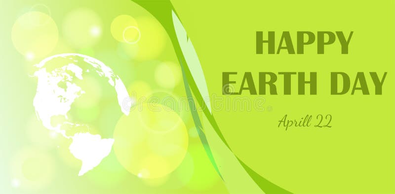 Happy Earth Day. Congratulatory Banner. Stock Vector - Illustration of ...