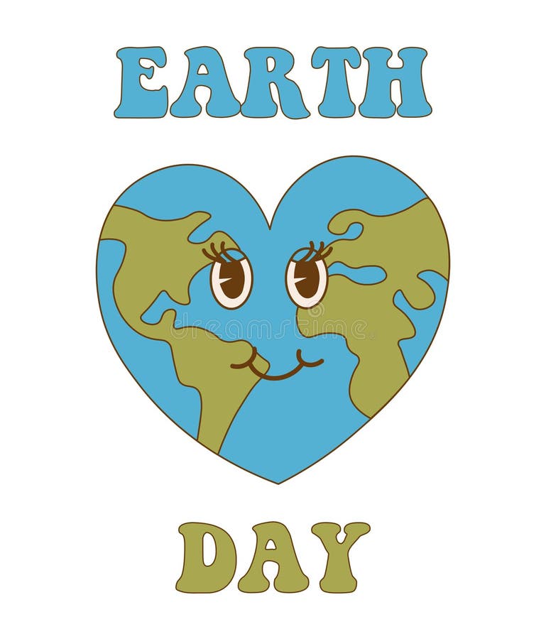 Happy Earth Day. Design with a Heart Shaped World Globe Design Stock ... Happy Earth Day. Design with a Heart Shaped World Globe Design Stock ...