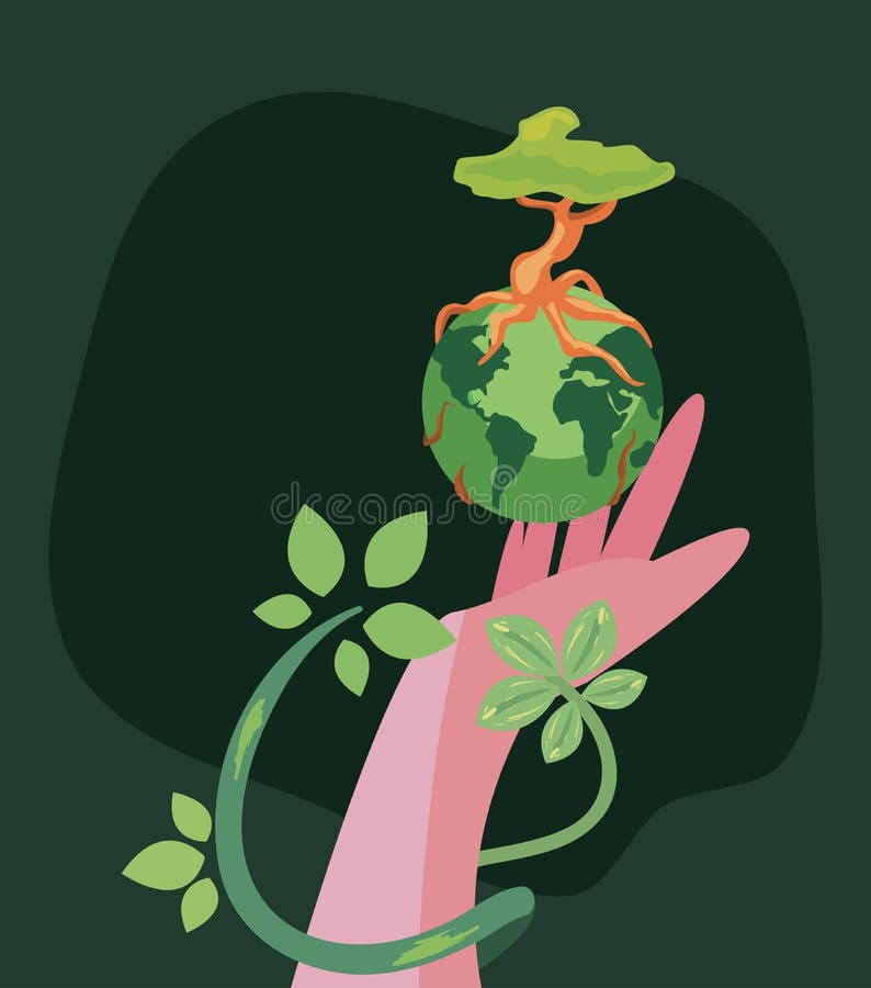 Happy earth day stock illustration. Illustration of organic - 143763742