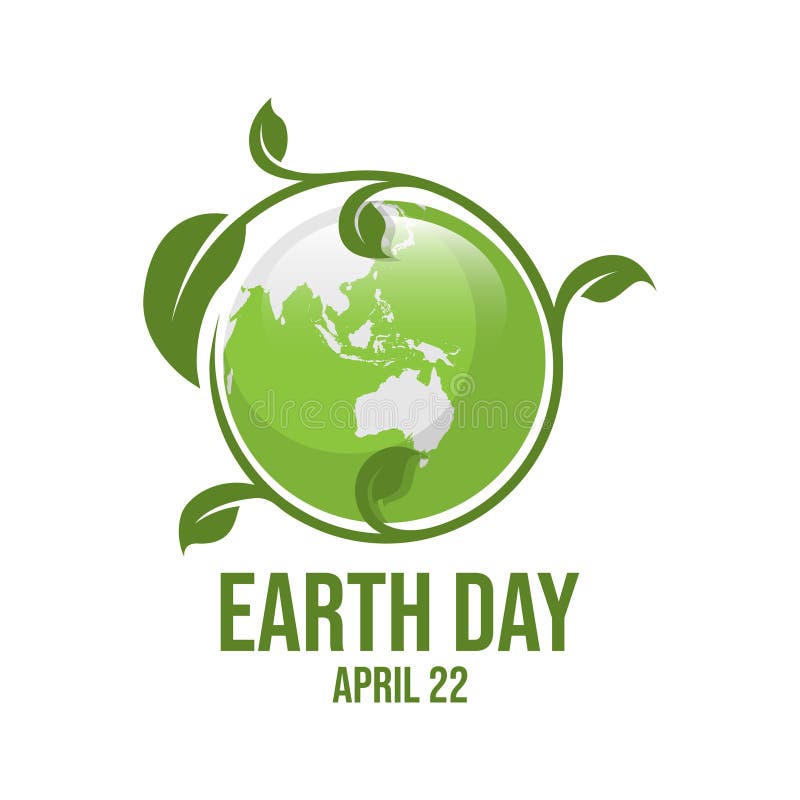 Happy Earth Day Logo Design Stock Vector - Illustration of green, earth ...