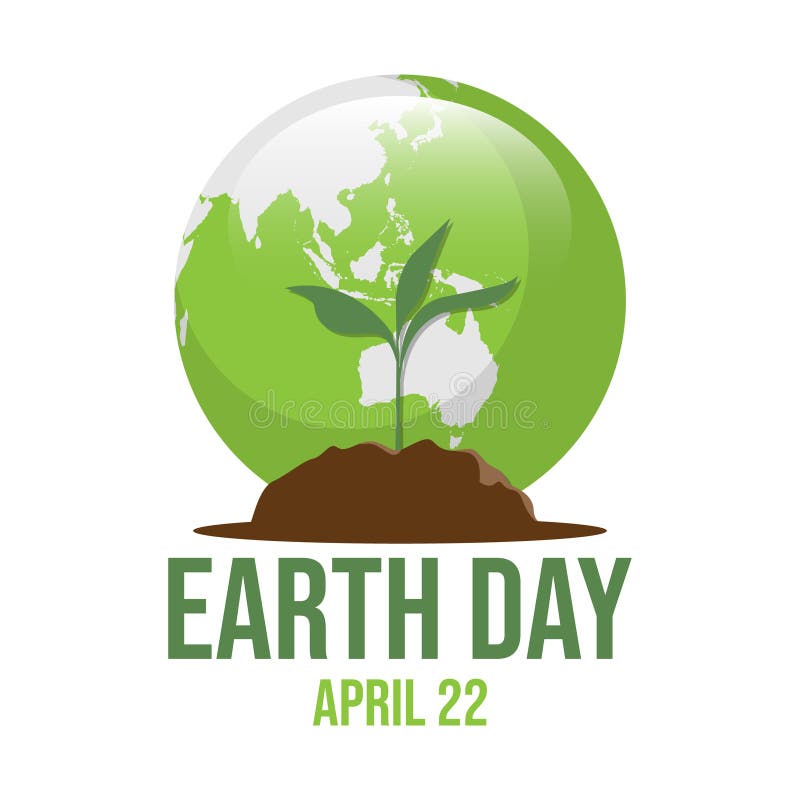 Happy Earth Day Logo Design Vector Stock Vector - Illustration of ...
