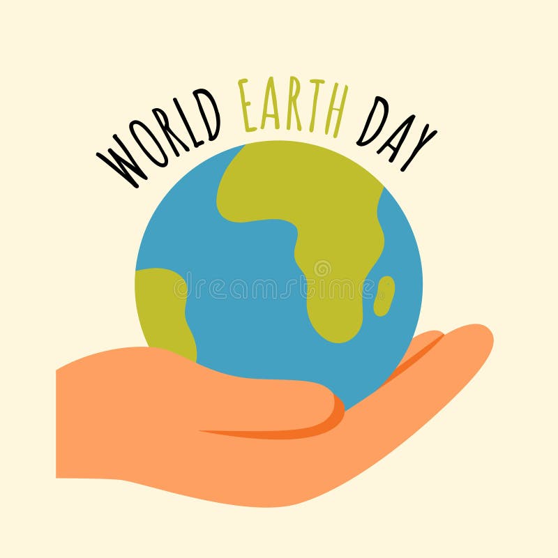 Happy Earth Day. World Earth Day. Modern Simple Illustration. Globe ...