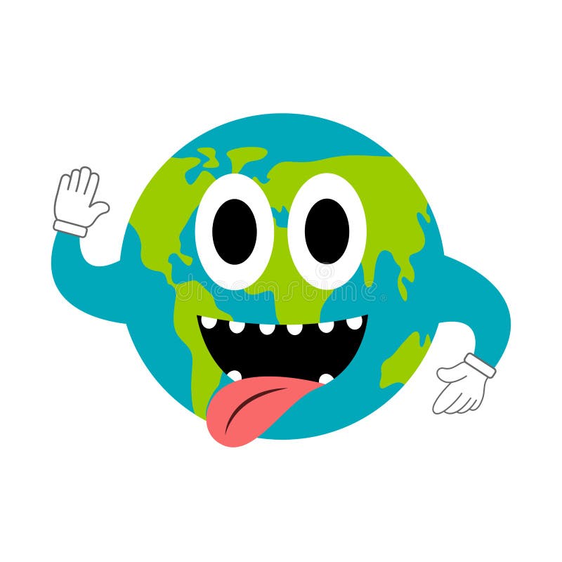 Happy Earth Emote. Earth Day Stock Vector - Illustration of conceptual ...