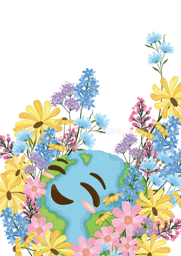 Happy Earth Poster Design. Vector Illustration Decorative Design Stock ...