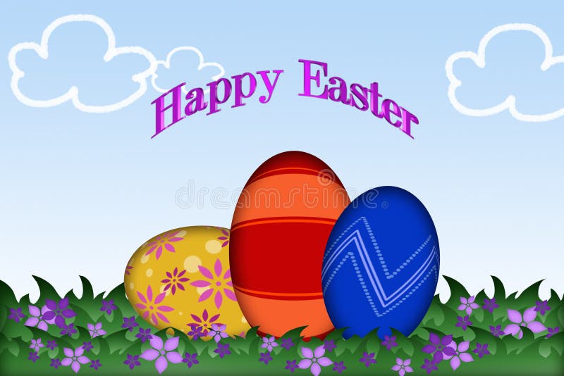 Happy Easter stock illustration. Illustration of colorful - 13153423