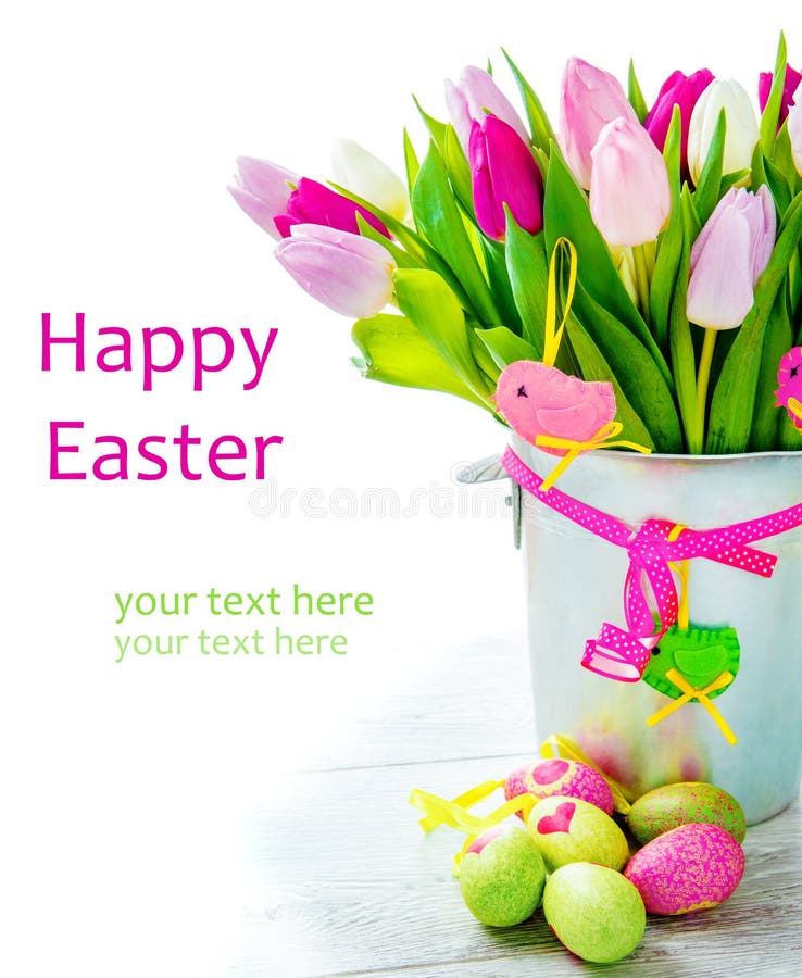 Happy Easter stock photo. Image of easter, blossom, colorful - 29102498