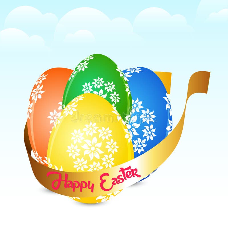 Happy Easter Abstract stock illustration. Illustration of decoration ...