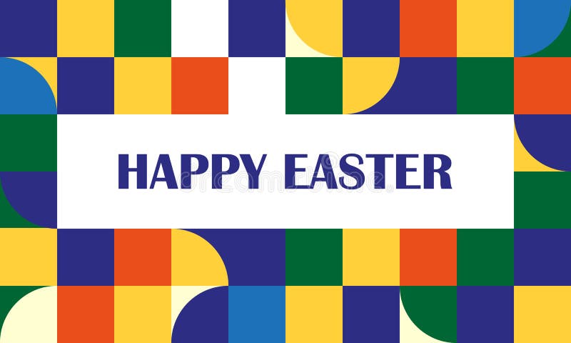 Happy Easter Abstract Geometric Background. Patterns. Modern Geometric ...