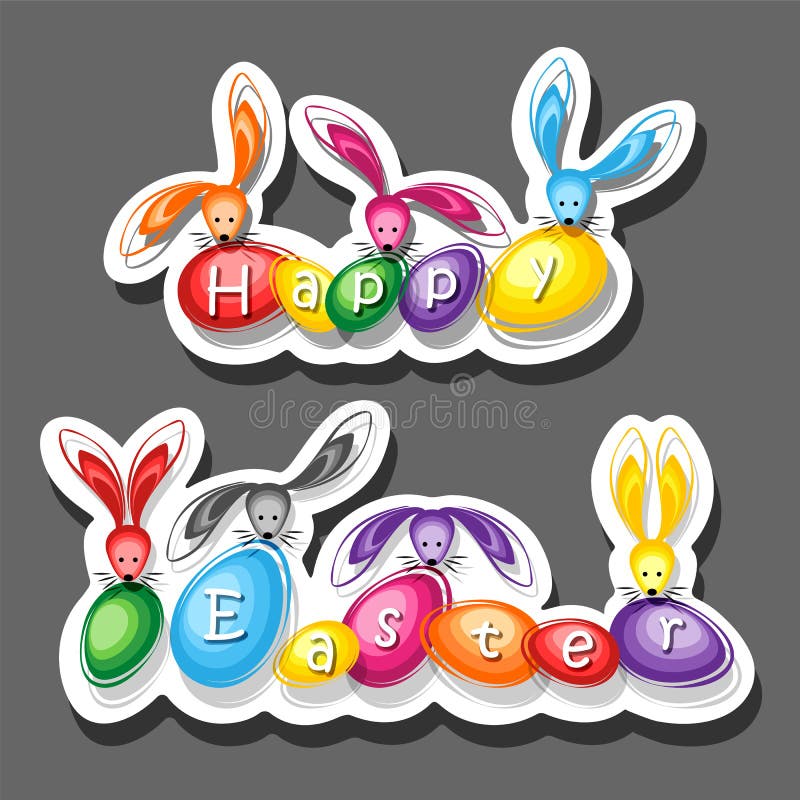 Happy Easter Abstract Postcard Background. Stock Vector - Illustration ...