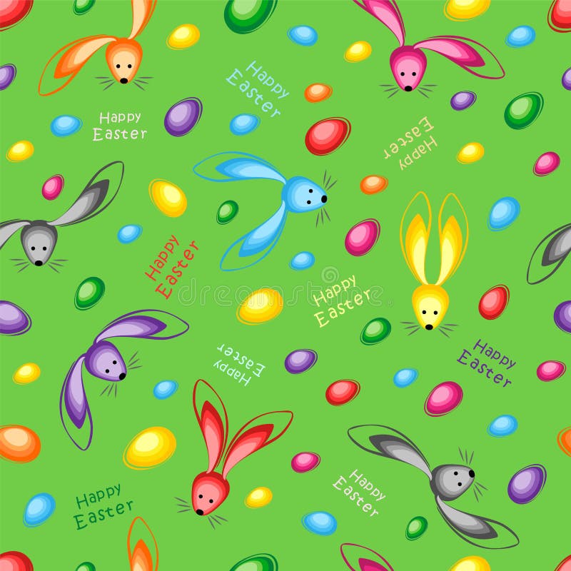 Happy Easter Abstract Seamless Background. Stock Vector - Illustration ...