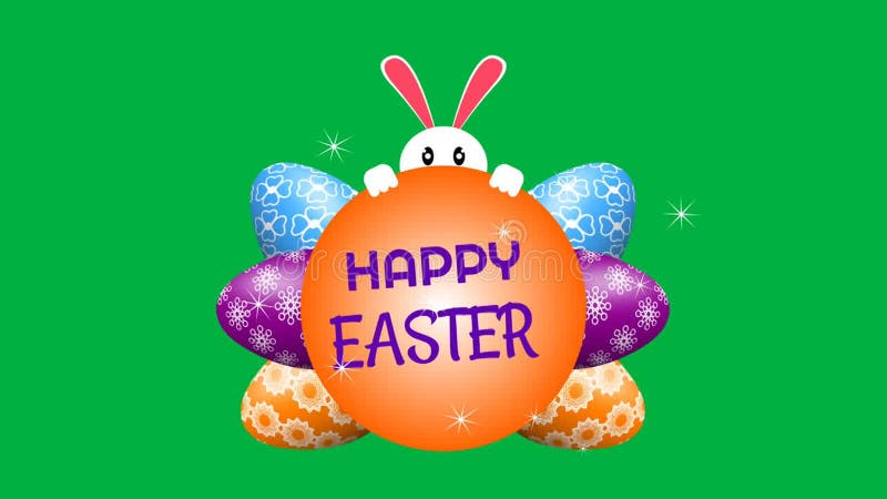 Happy Easter Animated Sticker for Easter Holiday Stock Footage - Video ...