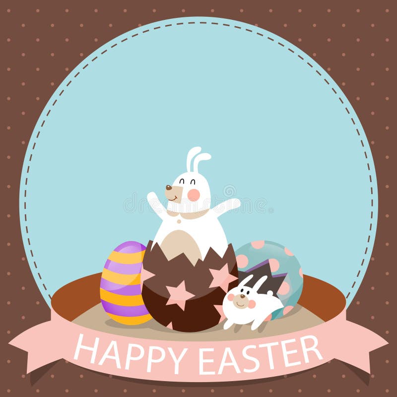 Rabbit and eggs B stock vector. Illustration of creativity - 38422510