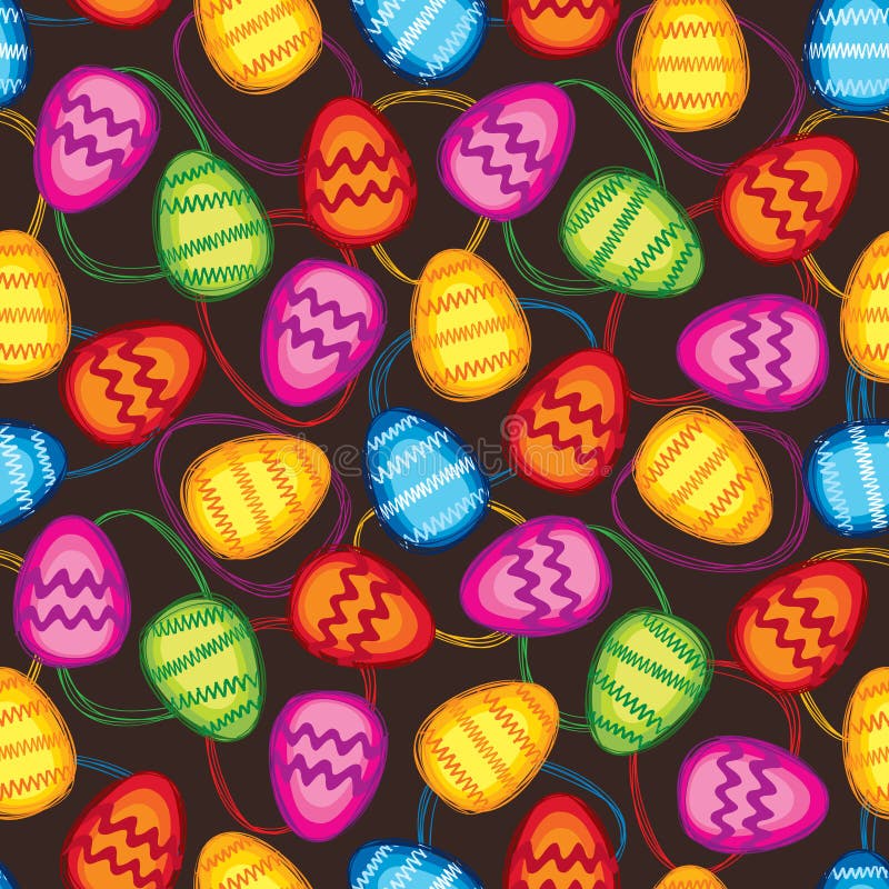 Eggs Seamless Ornament. Easter Food Tile Floral Pattern. Stock ...