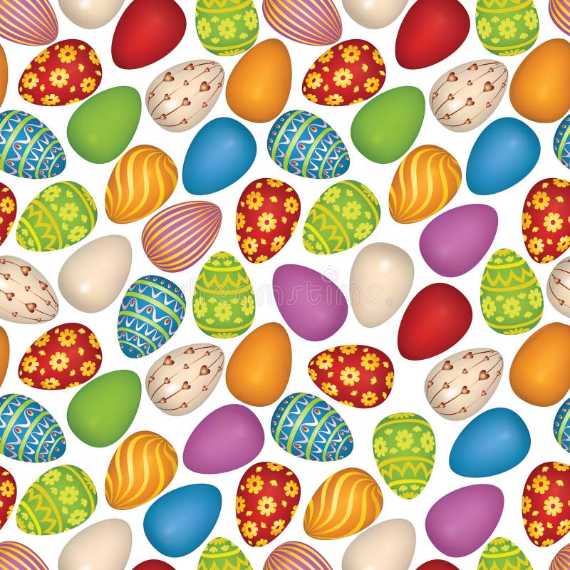 Seamless easter pattern stock vector. Illustration of happy - 36719845