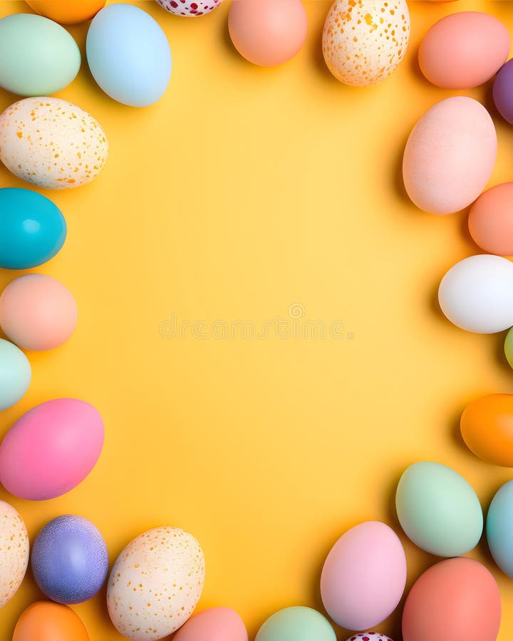 Happy Easter Background - Sweet Pastel Color Design Banner Stock Image ...