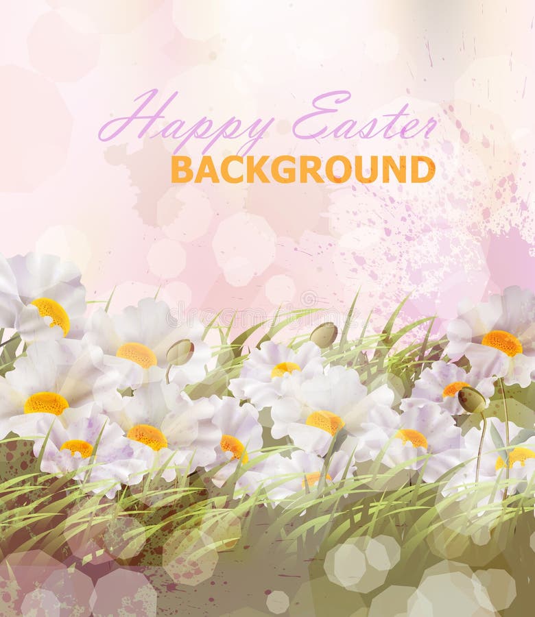 Happy Easter Background Vector Realistic Stock Vector - Illustration of ...