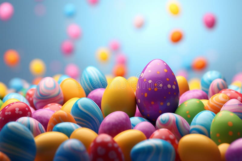 Happy Easter Banner with Colorful Eggs and a Stock Illustration ...