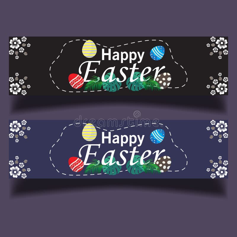 Happy Easter Banner Sale with Realistic Easter Eggs Stock Vector ... Happy Easter Banner Sale with Realistic Easter Eggs Stock Vector ...