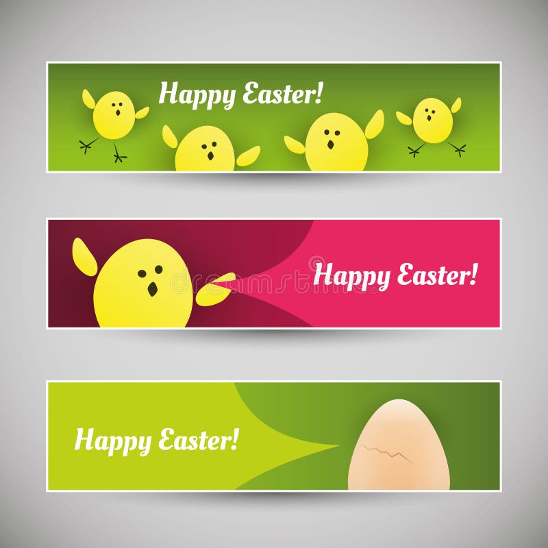 Happy Easter Banners stock vector. Illustration of easter - 29553629