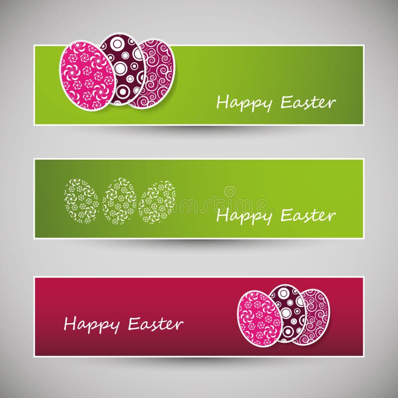 Happy Easter Banners stock vector. Illustration of family - 29553652