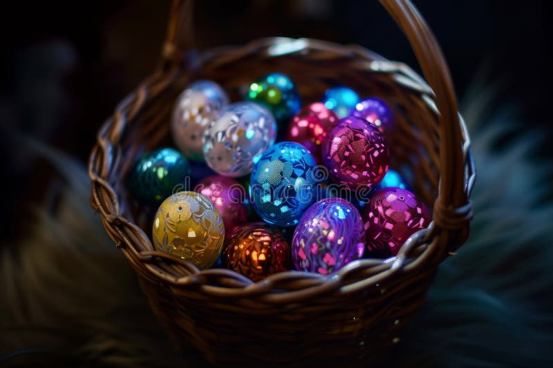 Happy Easter Bare Spot Eggs Harvest Basket. White Devotion Bunny Bright ...