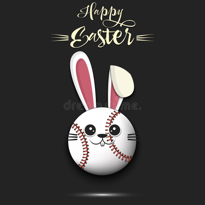 Baseball Rabbit Vector stock vector. Illustration of pastel - 6499618