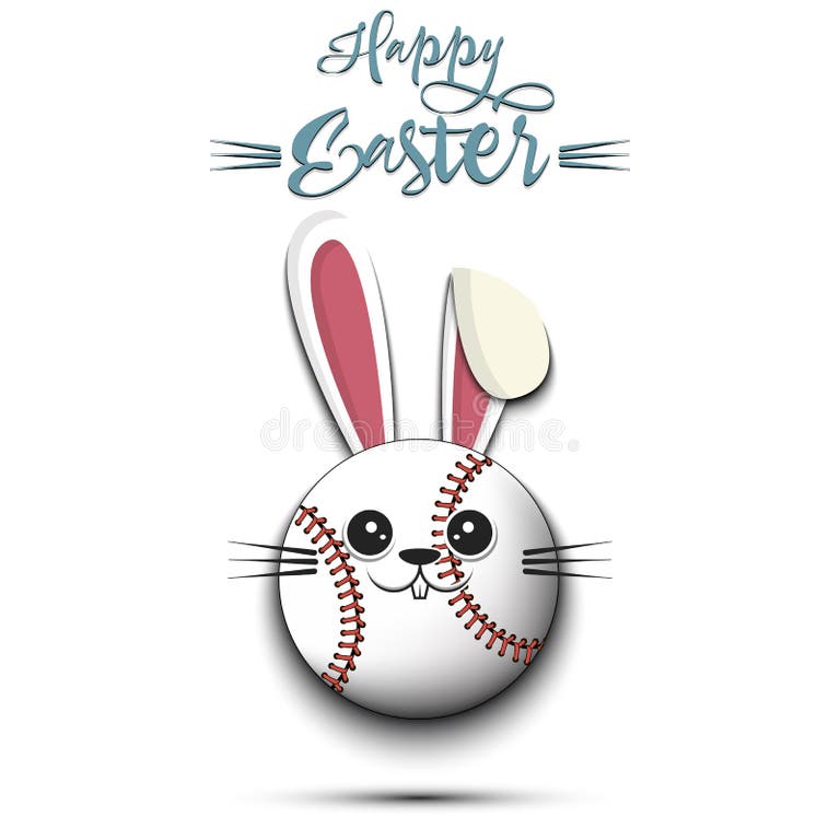 Easter Bunny Baseball Stock Illustrations – 134 Easter Bunny Baseball ...