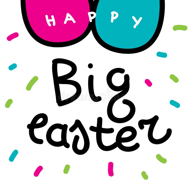 Happy easter stock vector. Illustration of holiday, decoration - 68908067