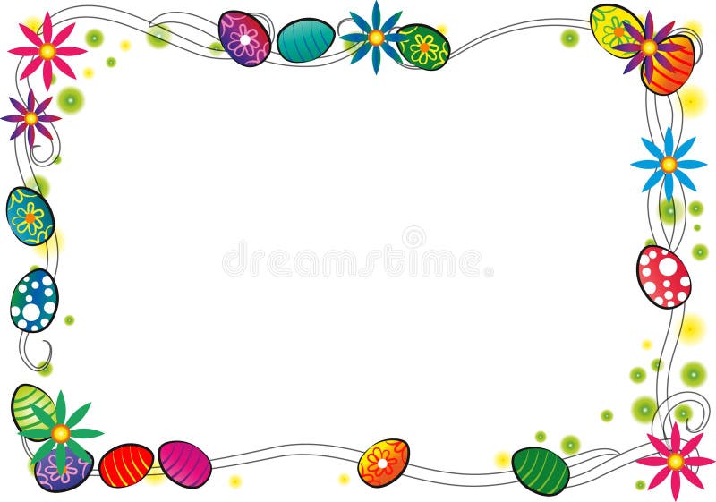 Easter border stock vector. Illustration of cartoons - 16176109