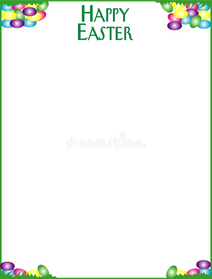 Happy Easter Border with Vector Format Available Stock Vector ...