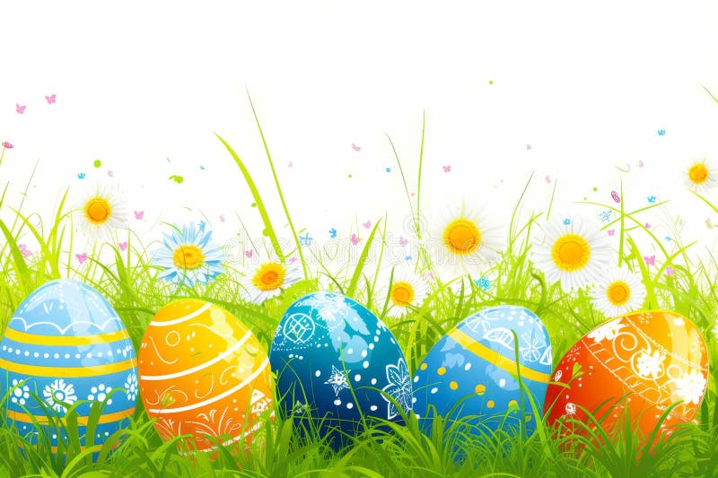 Happy Easter Bouquet of Flower Eggs Easter Joy Basket. White Nectar ...