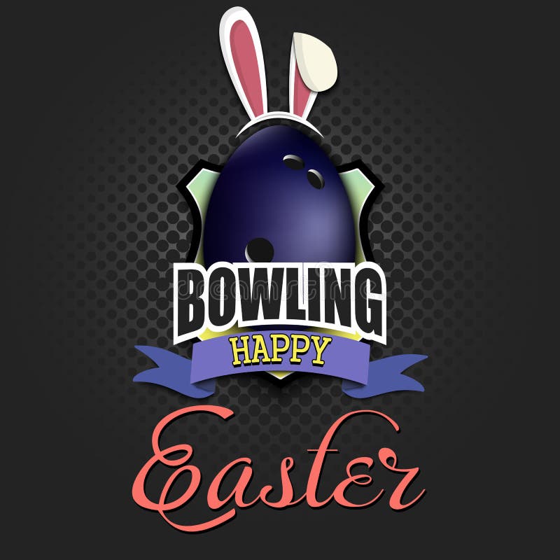 Happy Easter. Bowling Ball in the Form of a Egg Stock Vector ...