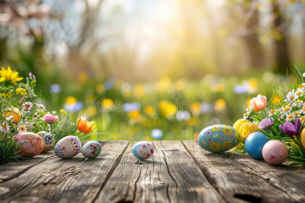 Happy Easter Bunny Decorations Eggs Easter Joy Basket. White Prayer ...