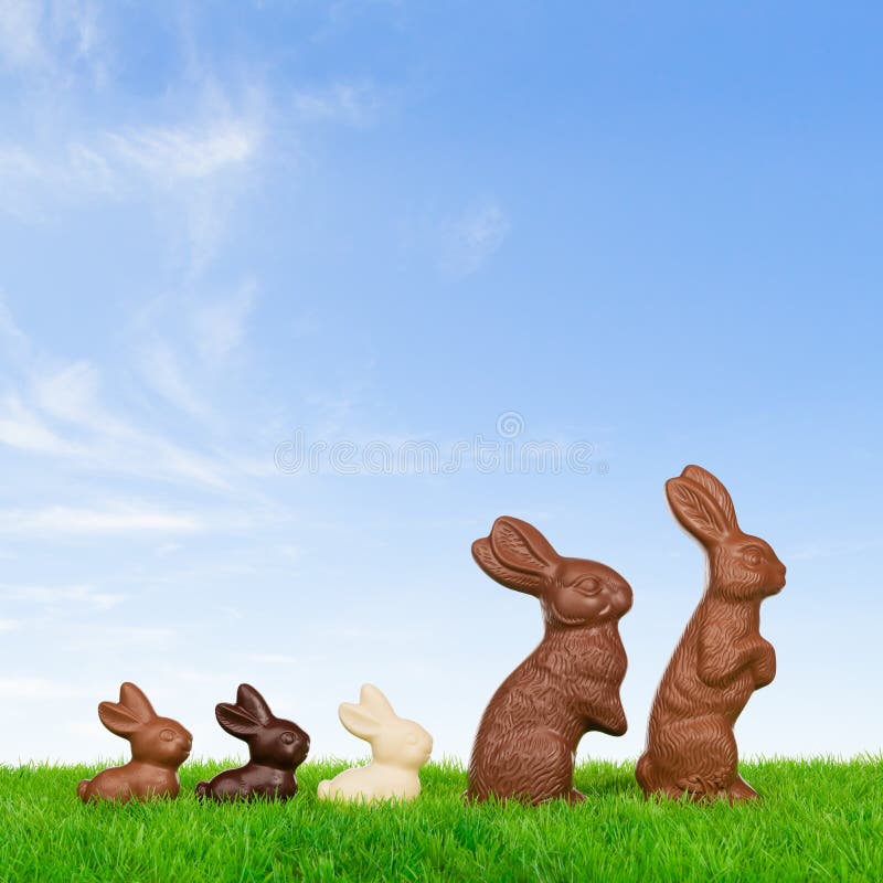 Happy easter bunny family stock image. Image of chocolate - 30043607