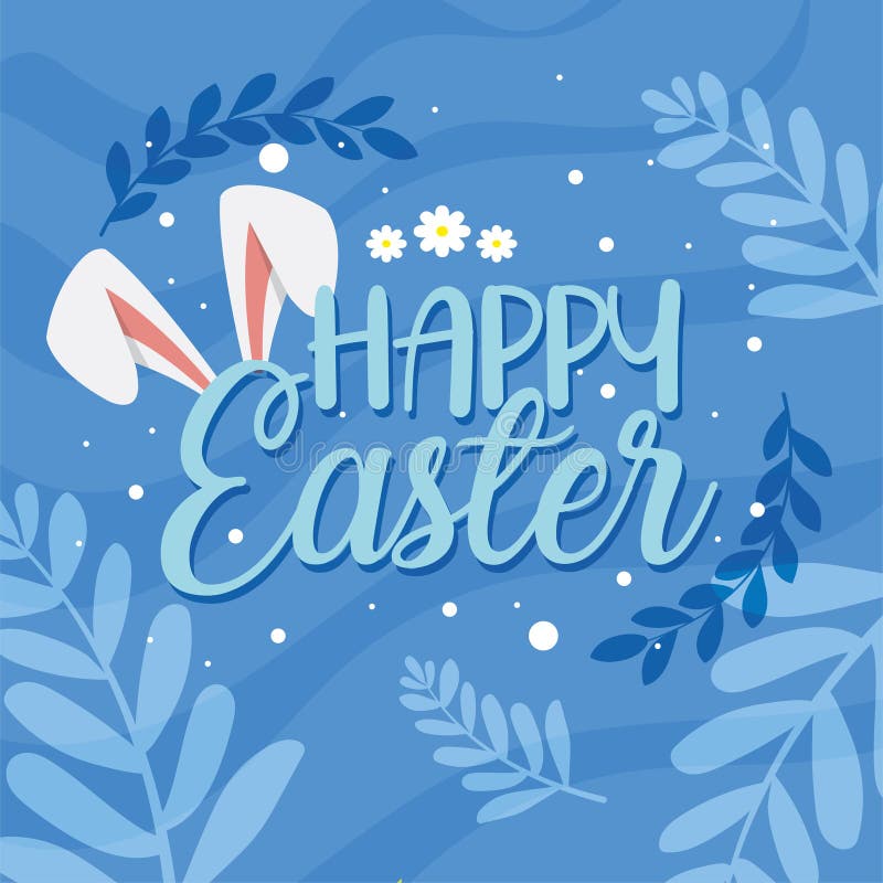 Happy Easter Car Bunny and Easter Eggs Vector Stock Illustration ...