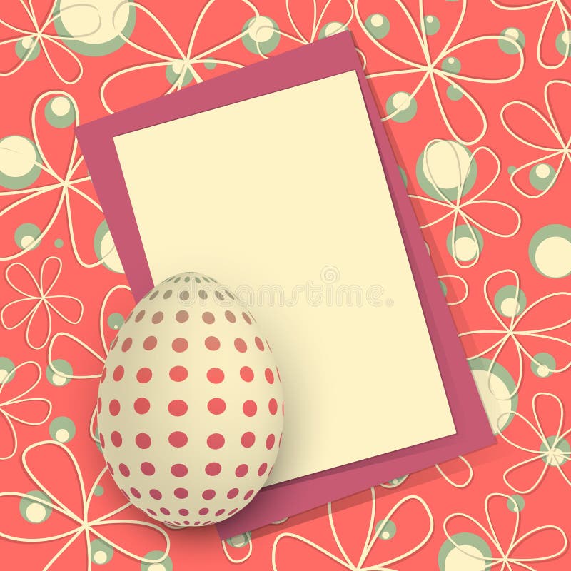 Easter card stock vector. Illustration of ornament, flower - 23437756